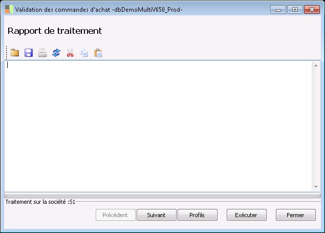 Validation des commandes d'achat